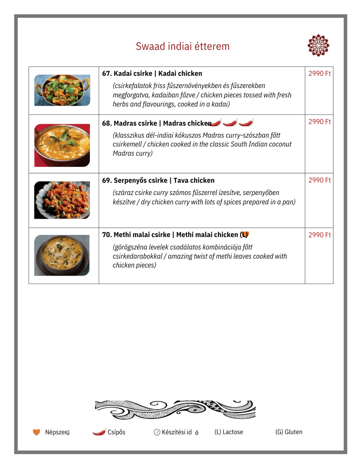 Menu – Swaad