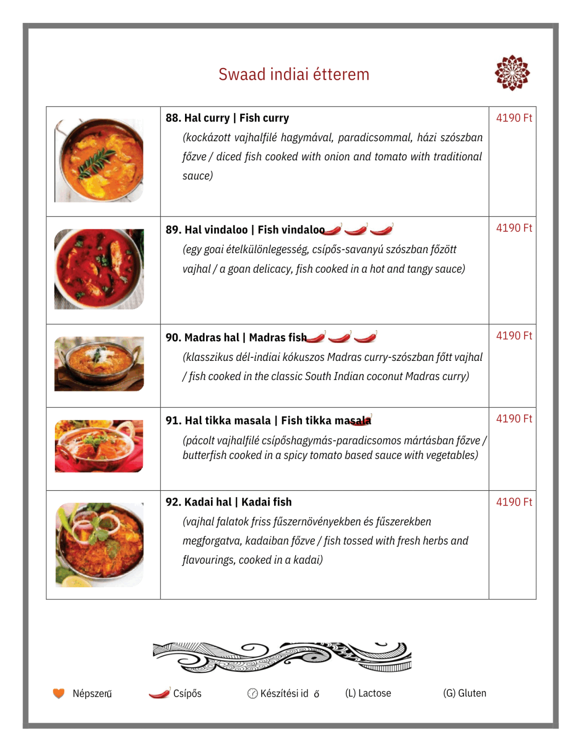 Menu – Swaad