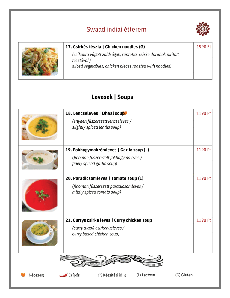 Menu – Swaad